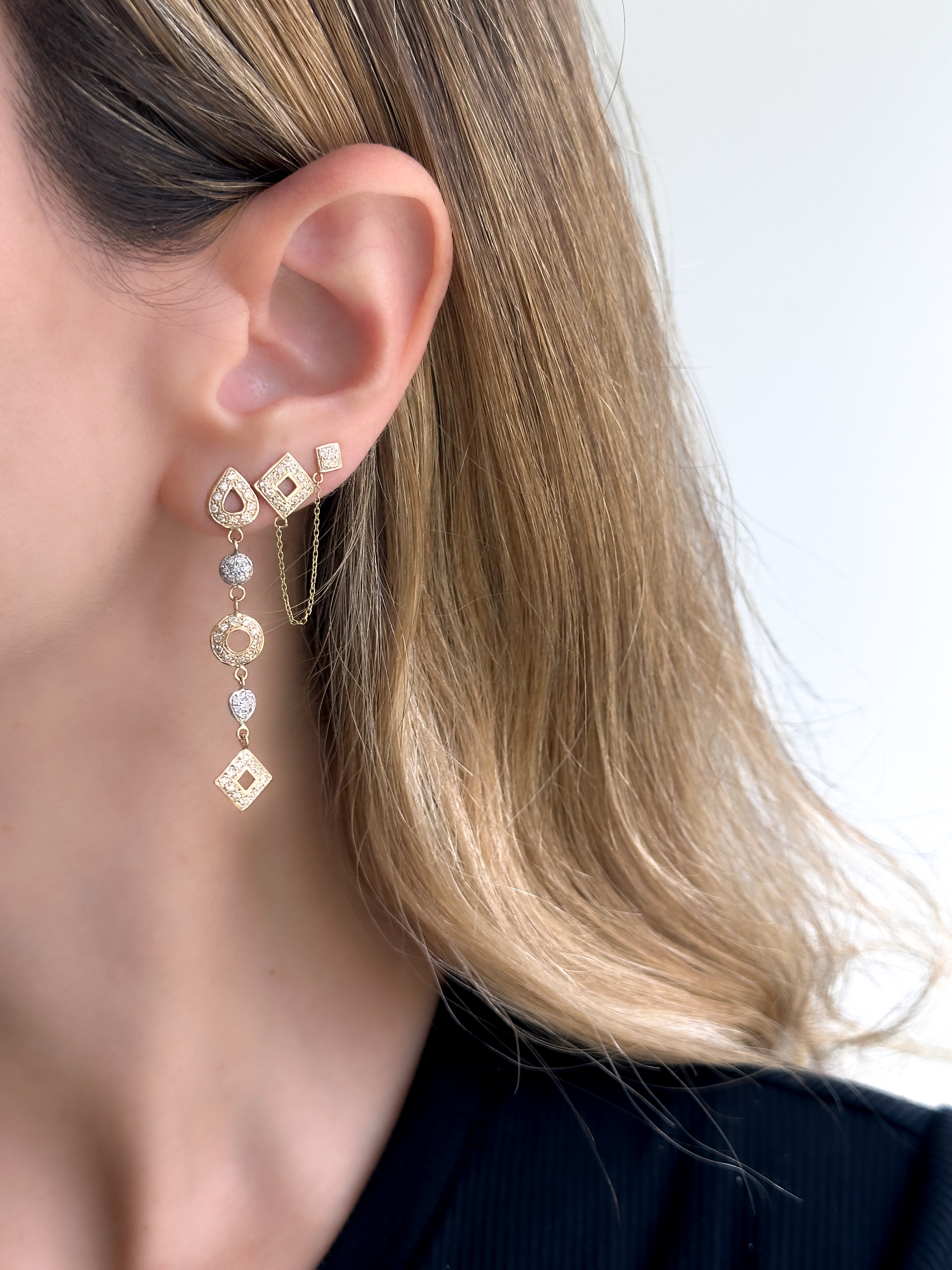 SW Gold & Diamond Pave Geometric Collection – Sarita Waich Jewelry
